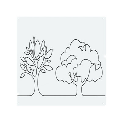 line drawing of trees Designer Splash Back designer style
