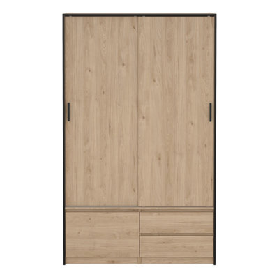 Line Wardrobe with 2 Sliding Doors 1 Small Door and 2 drawers in ...