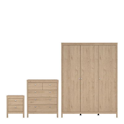 Line Wardrobe with 2 Sliding Doors and 4 Drawers, White