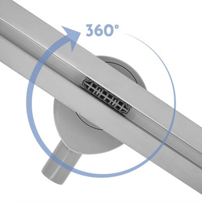 LINEAR DRAIN REA FILO 600 WHITE STAINLESS STEEL