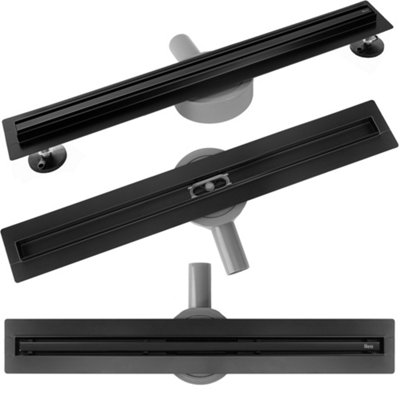 LINEAR DRAINAGE REA NEOX SLIM PRO 1000 BLACK, STAINLESS STEEL
