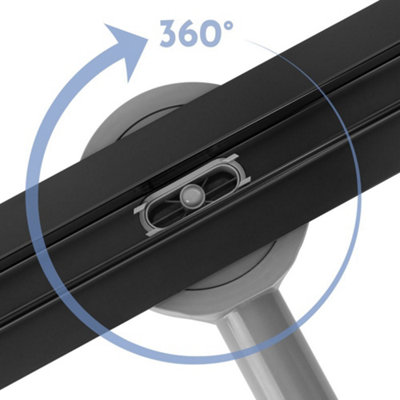 LINEAR DRAINAGE REA NEOX SLIM PRO 600 BLACK, STAINLESS STEEL