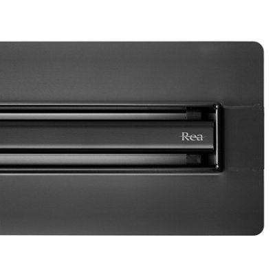 LINEAR DRAINAGE REA NEOX SLIM PRO 700 BLACK, STAINLESS STEEL