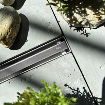 LINEAR DRAINAGE REA NEOX SLIM PRO 700 BRUSH STEEL, STAINLESS STEEL