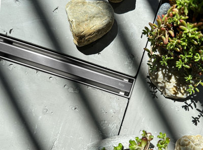 LINEAR DRAINAGE REA NEOX SLIM PRO 700 BRUSH STEEL, STAINLESS STEEL