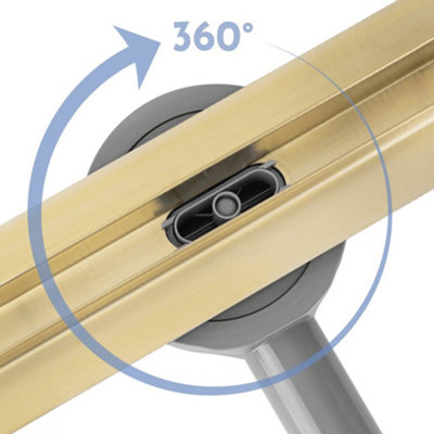 LINEAR DRAINAGE REA NEOX SLIM PRO 700 GOLD, STAINLESS STEEL