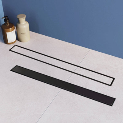 LINEAR DRAINAGE REA NEOX SUPERFLOW 600 BLACK, STAINLESS STEEL