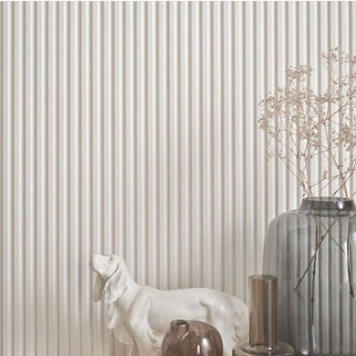 Linerio White Internal Decorative Wall Panel Pack 16 Total coverage 5.22m2