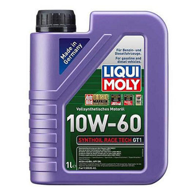 Liqui Moly 10W-60 Fully Synthetic Engine Oil Synthoil Race Tech Gt1 8L