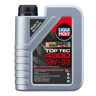 Liqui Moly 5W30 Fully Synthetic Engine Oil TOP TEC 4300 ACEA C2/C3 API ...