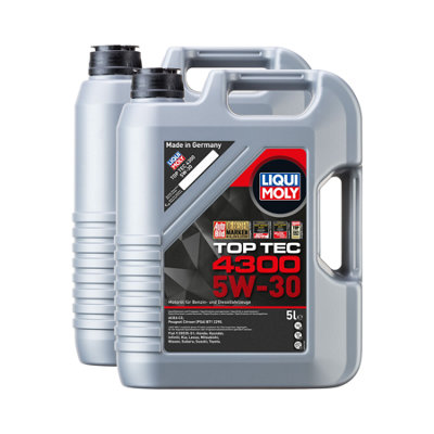 LIQUI MOLY 5W30 FULLY SYNTHETIC ENGINE OIL TOP TEC 4300 ACEA C2/C3 API ...