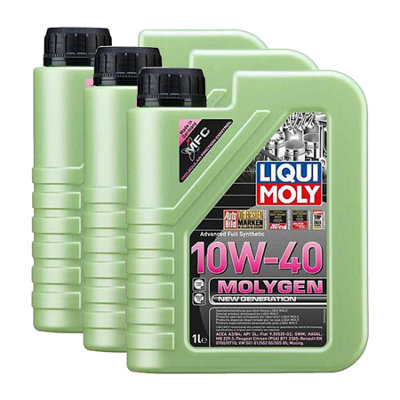 Liqui Moly Molygen Fully Synthetic High Performance 10W40 Engine Oil 3x1L