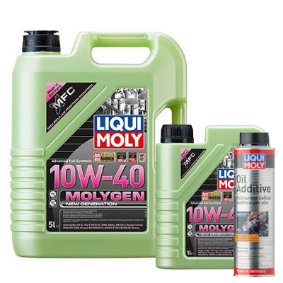 LIQUI MOLY - MOLYGEN NEW GENERATION 10W-40 - 6L + Oil Additive 300ml