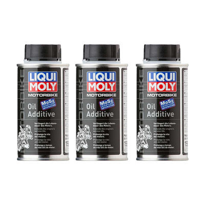 Liqui Moly Motorbike Oil Additive Motorcycle MoS2 Wear Protection 3x125ml