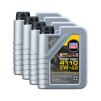 Liqui Moly Top Tec 4110 5W40 Engine Oil ACEA C3 BMW LL-04 VW 511 MB 229 ...