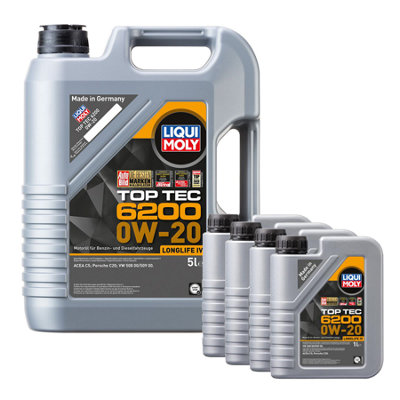 Liqui Moly TOP TEC 6200 0W-20 Fully Synthetic Engine Oil ACEA C5 Vw 508 ...