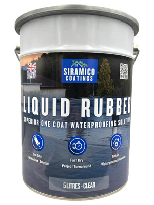 Liquid Rubber Roof Coating - 5 Litres - Instant Leak Seal Technology ...