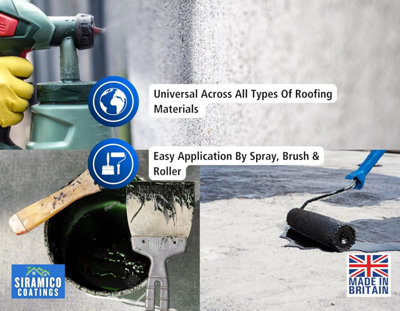 Liquid Rubber Roof Coating - Instant Leak Seal One Coat Waterproofing ...