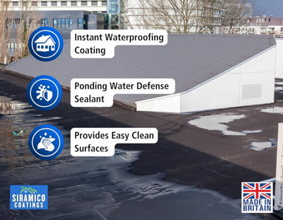 Liquid Rubber Roof Coating - Instant Leak Seal One Coat Waterproofing ...