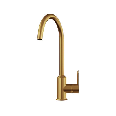 Liquida ENT21GD Brushed Gold PVD Single Lever Swivel Spout Kitchen ...