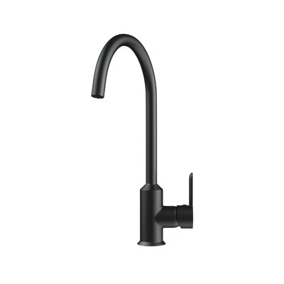 Liquida ENT23MB Matt Black PVD Single Lever Swivel Spout Kitchen Mixer Tap