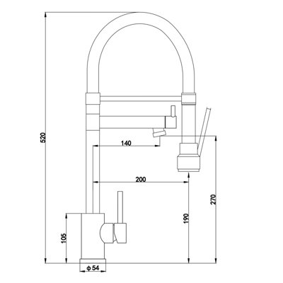Liquida GD386CH Single Lever Multi Use Pull Out Chrome Kitchen Mixer Tap