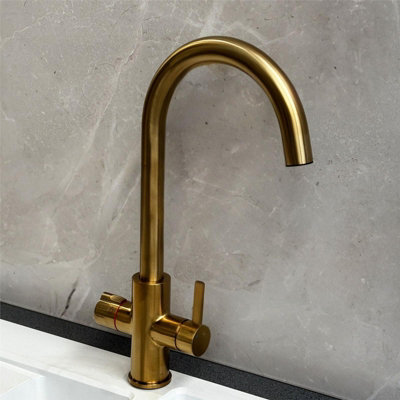 LIQUIDA HT45BG 4 IN 1 GOLD PULL OUT SPRAY INSTANT BOILING WATER KITCHEN TAP
