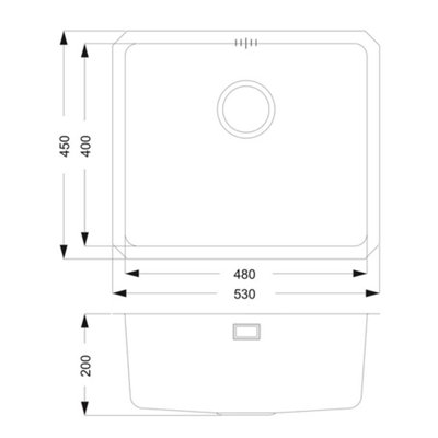 Liquida K0124SS 1.0 Bowl Stainless Steel Undermount Reversible Kitchen Sink