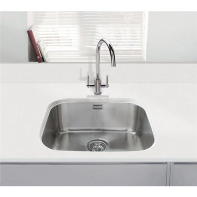 Liquida K1009SS 1.0 Bowl Stainless Steel Undermount Reversible Kitchen Sink