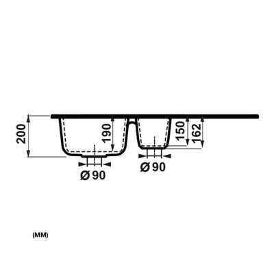 Liquida KAV150WH 1.5 Bowl Composite Reversible White Kitchen Sink ...