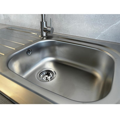 Liquida LSS100 1.0 Bowl Reversible Inset Stainless Steel Kitchen Sink ...