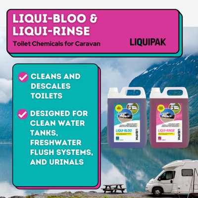 Liquipak Liqui-Bloo & Rinse Caravan Toilet Chemicals, Formaldehyde Free ...
