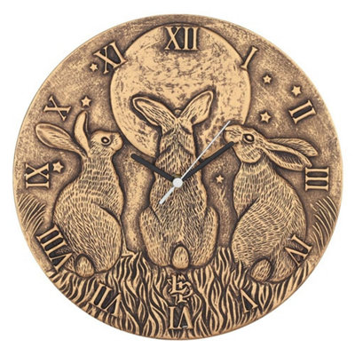 Lisa Parker Moon Shadows Wall Clock Bronze (One Size) | DIY at B&Q