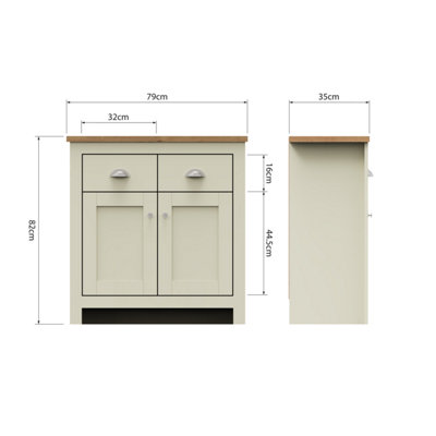 Lisbon Compact 2 Doors 2 Drawer Sideboard Storage Cabinet Cupboard ...