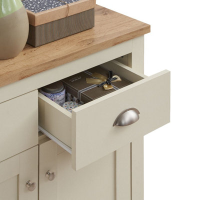 Lisbon Compact 2 Doors 2 Drawer Sideboard Storage Cabinet Cupboard ...