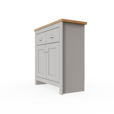 Lisbon Compact 2 Doors 2 Drawer Sideboard Storage Cabinet Cupboard ...