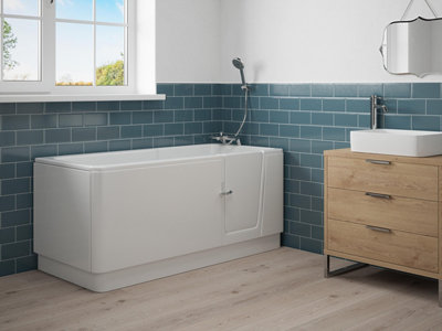 Lisna Waters Bermuda Right Hand Full Length Walk In Bath 1685mm x 750mm ...