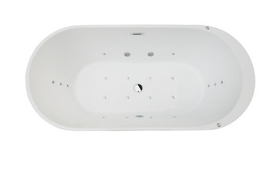 Lisna Waters Roman 1700mm x 800mm Whirlpool Freestanding Bath with Spa