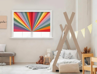 Lister Cartwright Rainbow Sunburst Roller Blinds (50 x 160 cm) Blackout ...