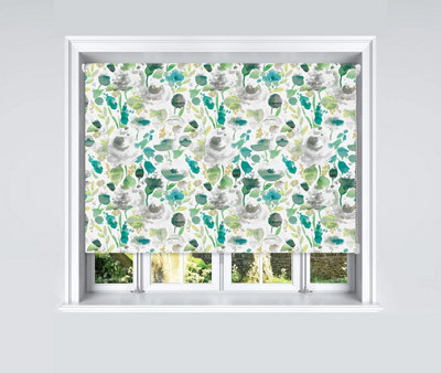 Lister Cartwright Tropical Plants Roller Blinds (110 x 160 cm) Blackout ...