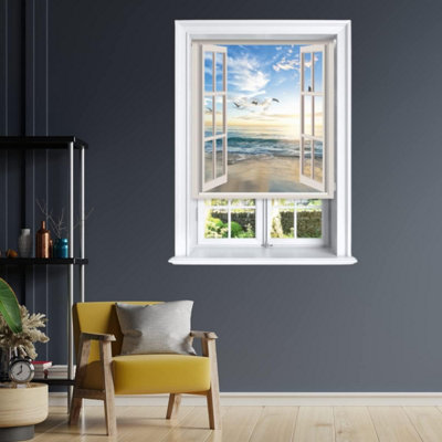 Lister Cartwright Window Beach View Scenic Design Blackout Roller ...