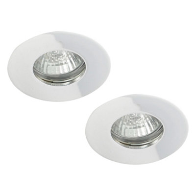 Litecraft 2 Pack Chrome Modern IP65 Fire Rated Bathroom Downlights ...