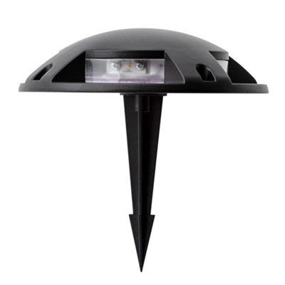 Litecraft 4 Way Black Outdoor LED Surface Mount Drive Over Ground Light ...