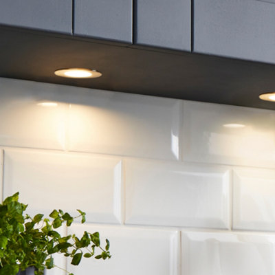 Litecraft 5 Pack Charles Satin Nickel Warm White Kitchen LED Recessed ...