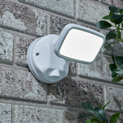 Litecraft Alma White Outdoor LED Wall Light | DIY at B&Q