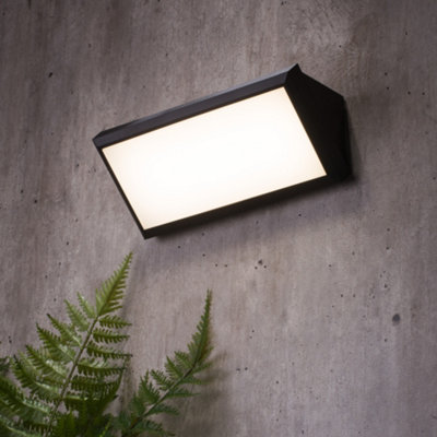 Litecraft Barrow Black Wedge Outdoor LED Wall Light