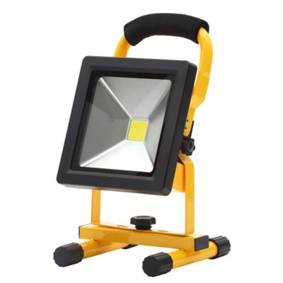 Litecraft Black and Yellow Industrial Slimline Outdoor 20W Battery ...
