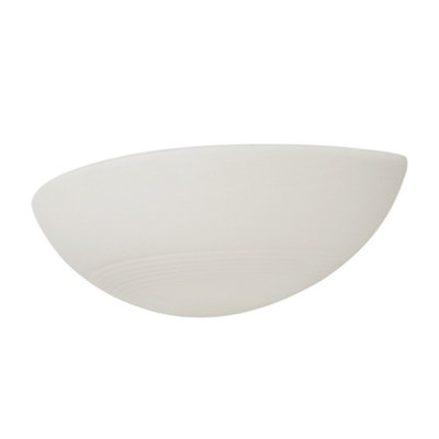 Litecraft Ceramic Uplighter Ivory Wall Light