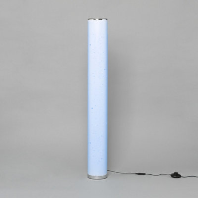 Litecraft Chrome RGB LED Cylinder Starburst Glow Kids Floor Lamp