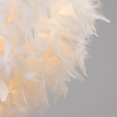 Litecraft Feather Mobile Easy Fit White Glow Kids Lamp Shade